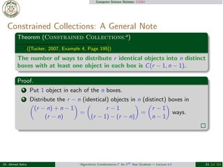 Lecture #3: Algorithmic Combinatorics I "#FOSCS301" | PPT