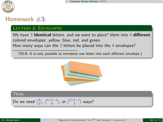 Lecture #3: Algorithmic Combinatorics I "#FOSCS301" | PPT