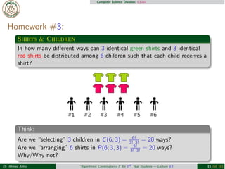 Lecture #3: Algorithmic Combinatorics I "#FOSCS301" | PPT