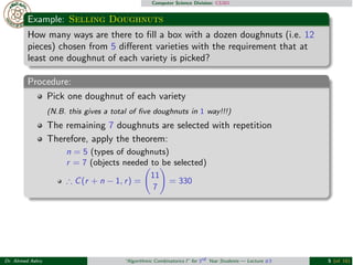 Lecture #3: Algorithmic Combinatorics I "#FOSCS301" | PPT