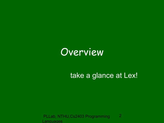 lex and yacc.pdf | Programming Languages | Computing