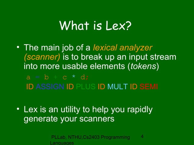 lex and yacc.pdf | Programming Languages | Computing