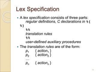 Lex and Yacc Tool M1.ppt