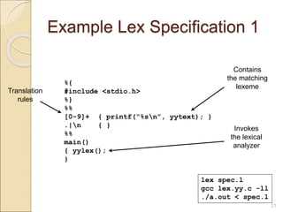 Lex And Yacc Tool M1.ppt