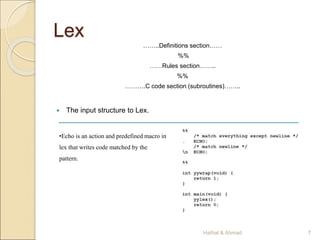 Lex and Yacc Tool M1.ppt