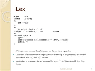 Lex and Yacc Tool M1.ppt