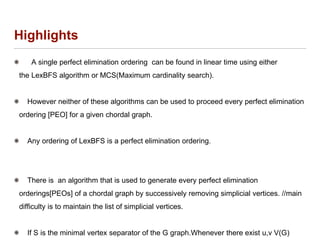 LEXBFS on Chordal Graphs with more Example | PPTX
