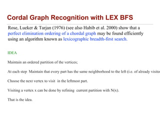 LEXBFS on Chordal Graphs with more Example | PPTX