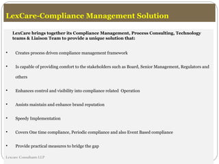 LexCare_Legal & Regulatory Compliance_PPT | PPT