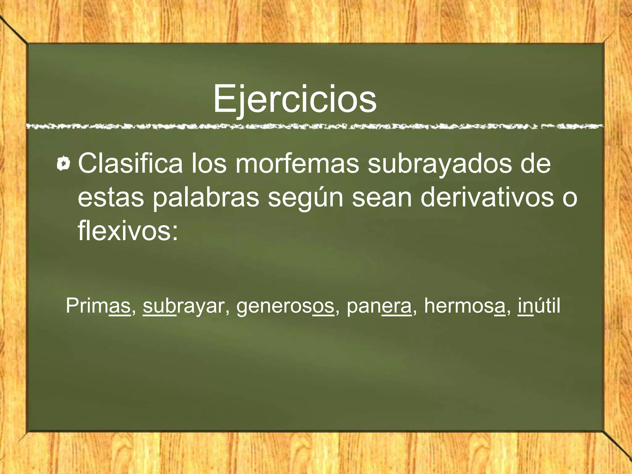 Lexemas y morfemas | PPT