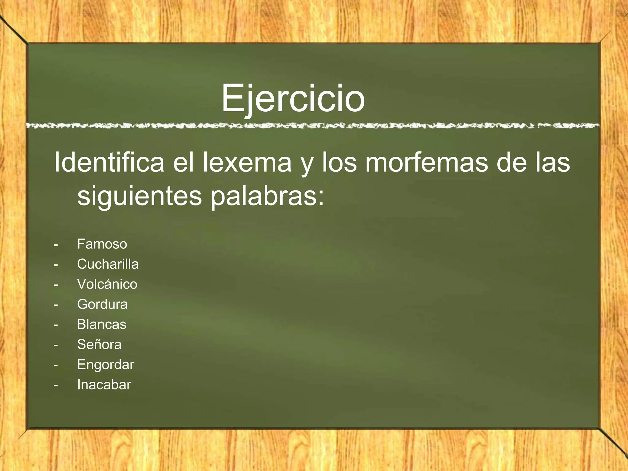Lexemas y morfemas | PPT