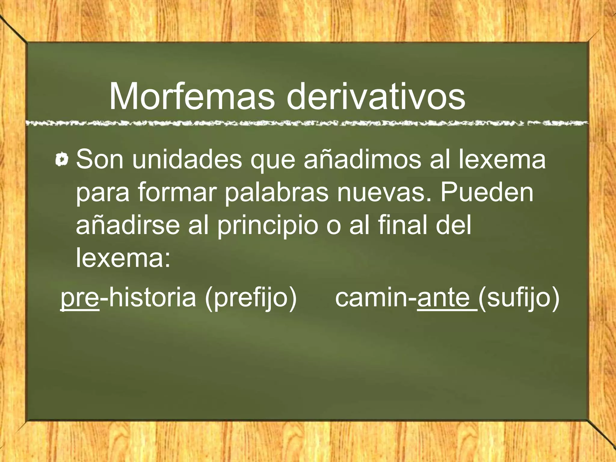 Lexemas y morfemas | PPT