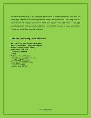 Lexhawk headnote writing services 1 | PDF