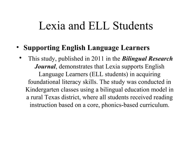 Lexia Reading Power Point Ppt