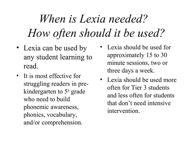 Lexia Reading Power Point Ppt