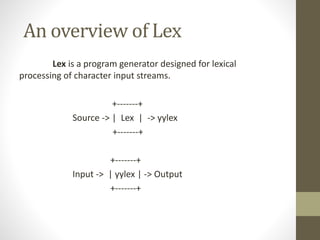 Lexical | PPTX | Programming Languages | Computing