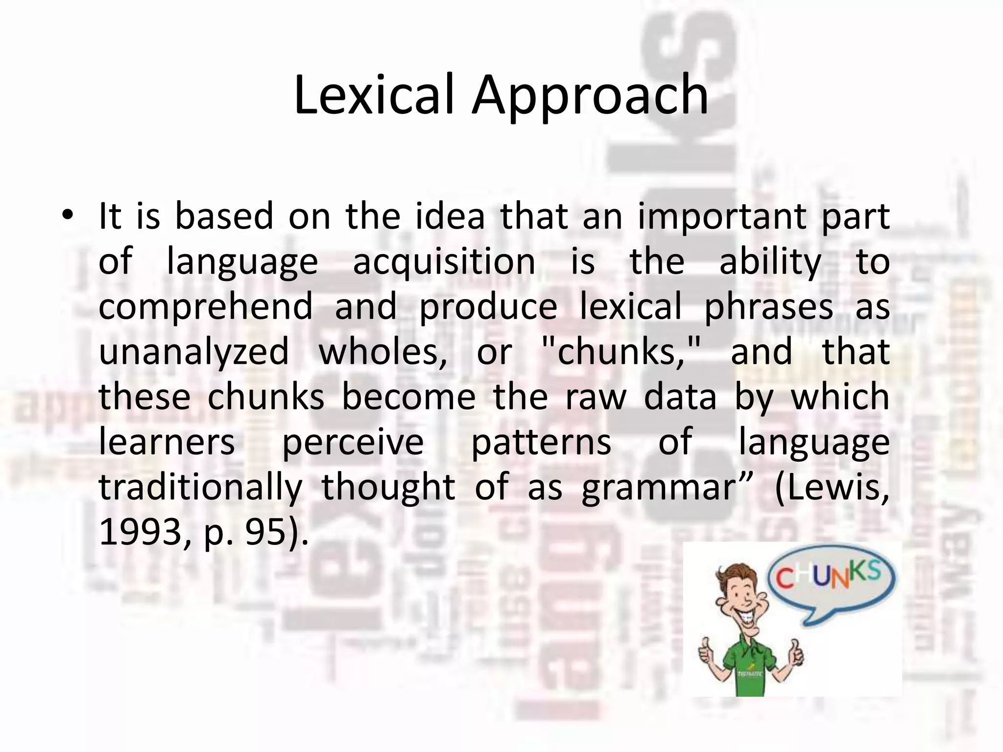 Lexical approach | PPTX | Education