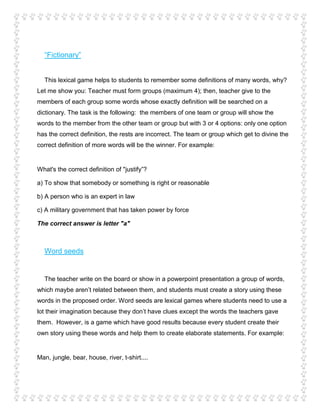 Lexical games | PDF