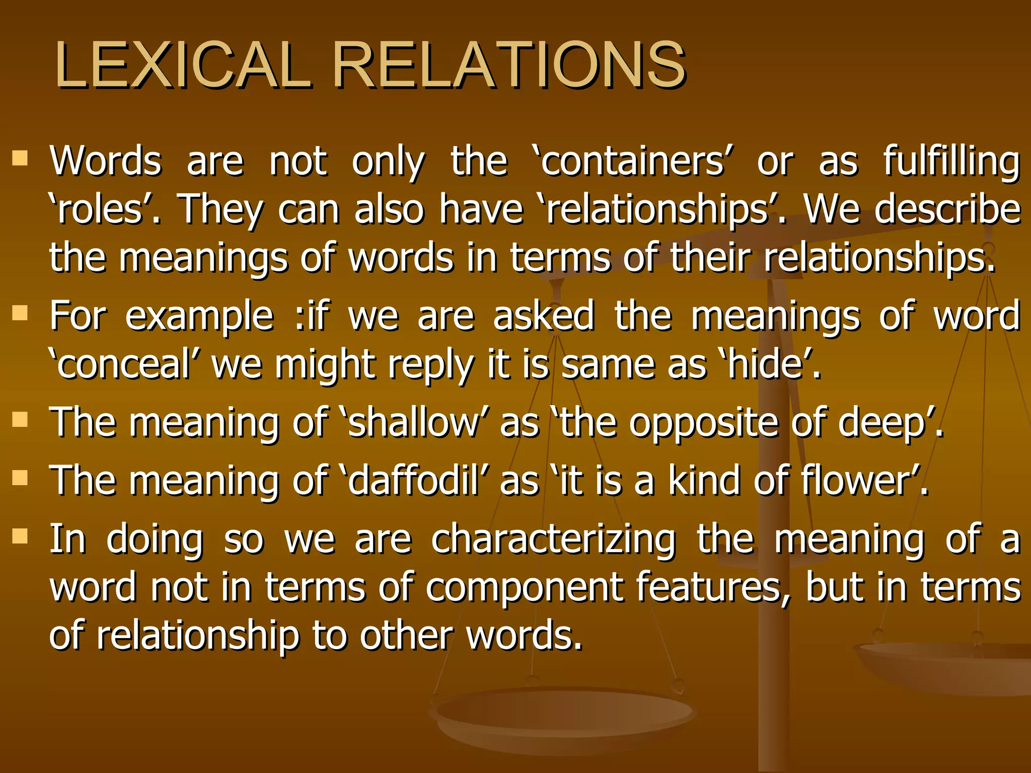 Lexical Relations By Nasir | PPT