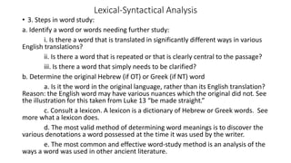 Lexical syntactical analysis | PPTX