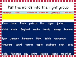 Lexical Activities Word Games - Promoting classroom dynamics group form.ppt