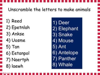 Lexical Activities Word Games - Promoting classroom dynamics group form.ppt
