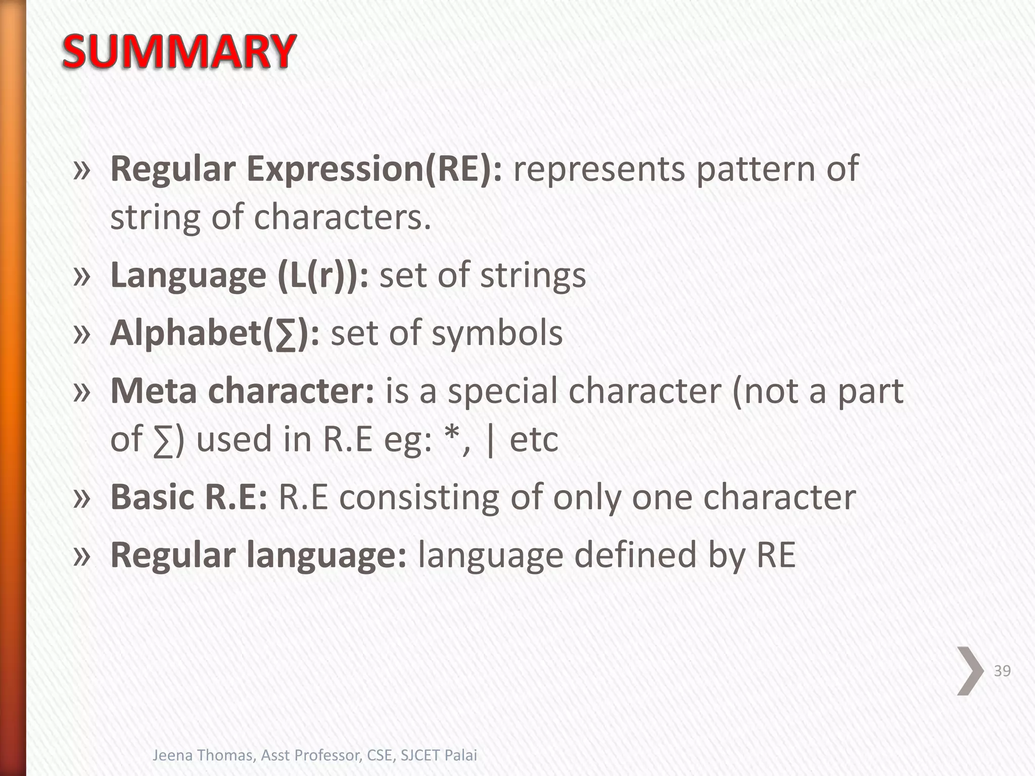 Lexical analysis - Compiler Design | PPTX | Programming Languages | Computing