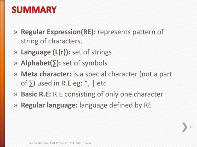 Lexical analysis - Compiler Design | PPTX | Programming Languages | Computing