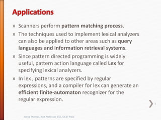 Lexical analysis - Compiler Design | PPTX