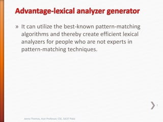 Lexical analysis - Compiler Design | PPTX