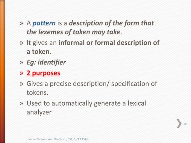 Lexical analysis - Compiler Design Lexical analysis - Compiler Design