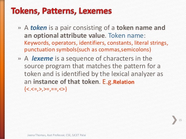 Lexical analysis - Compiler Design Lexical analysis - Compiler Design