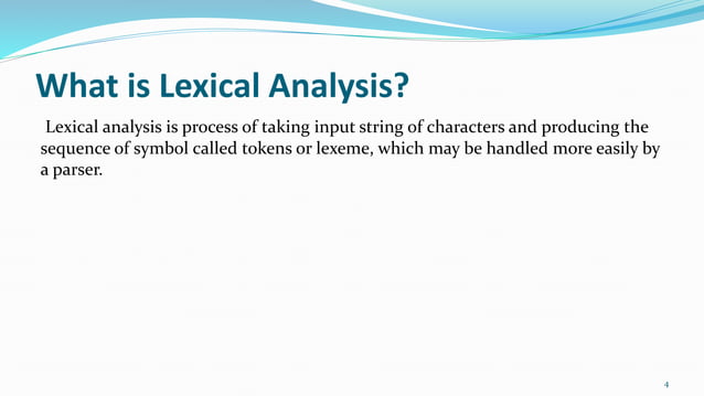 Lexical analyzer | PPTX