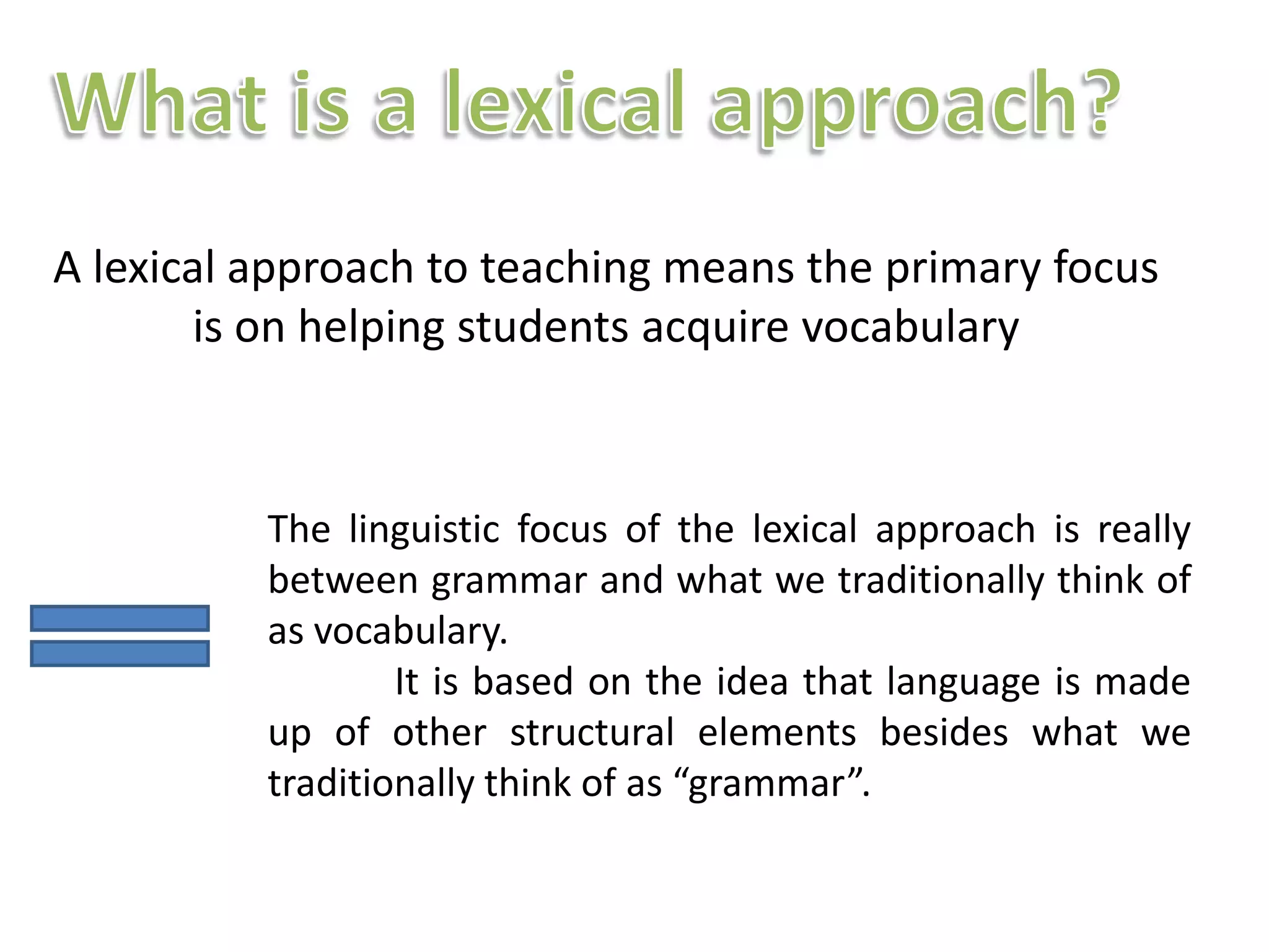 Lexical approach | PPT
