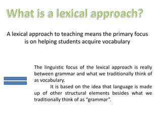 Lexical approach | PPT