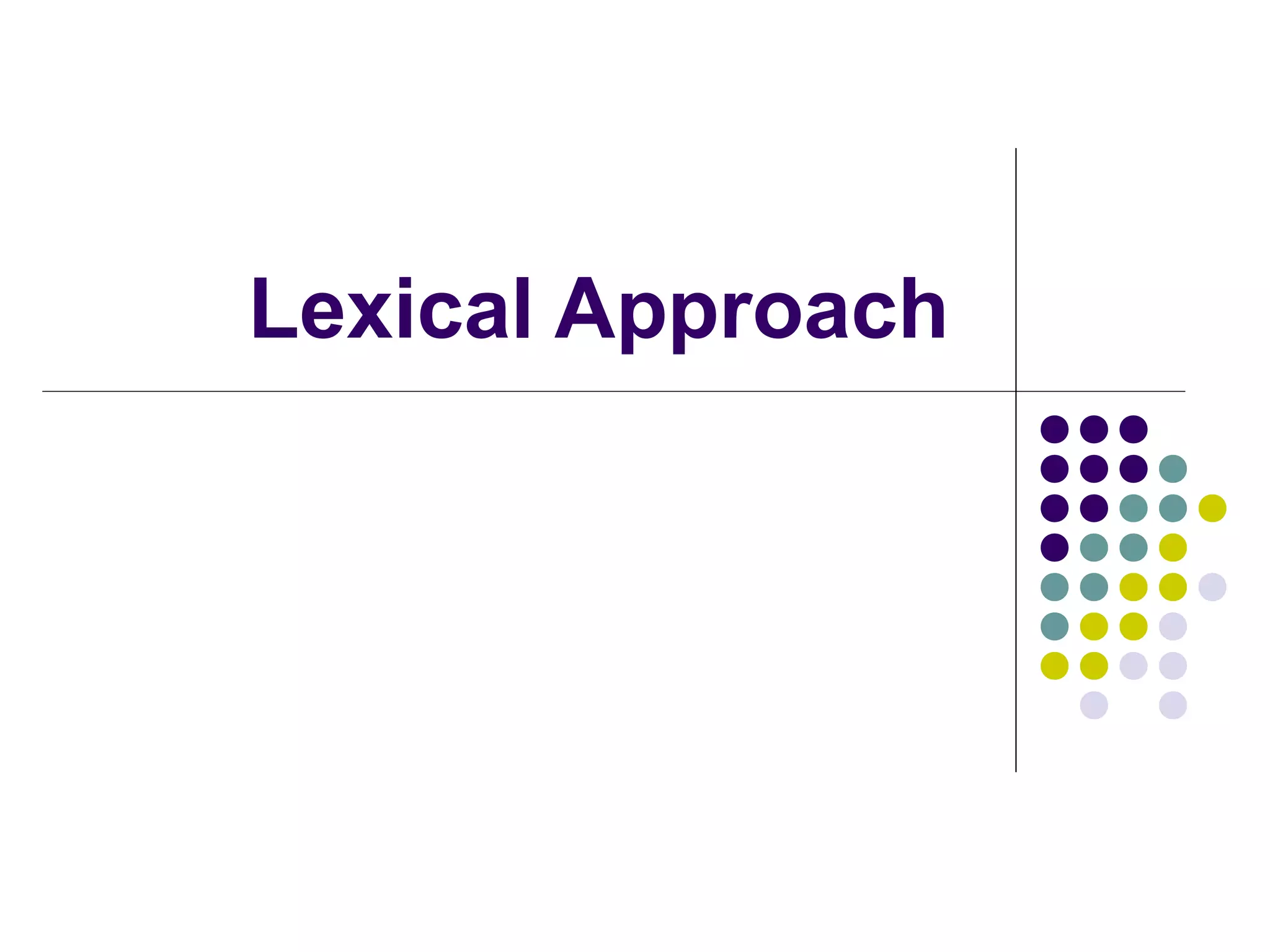 Lexical approach | PPT