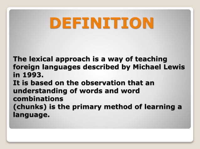 Lexical approach | PPT