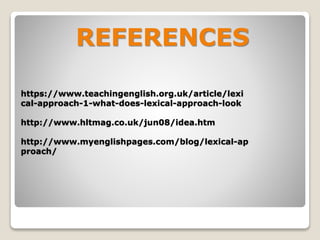 Lexical approach | PPT
