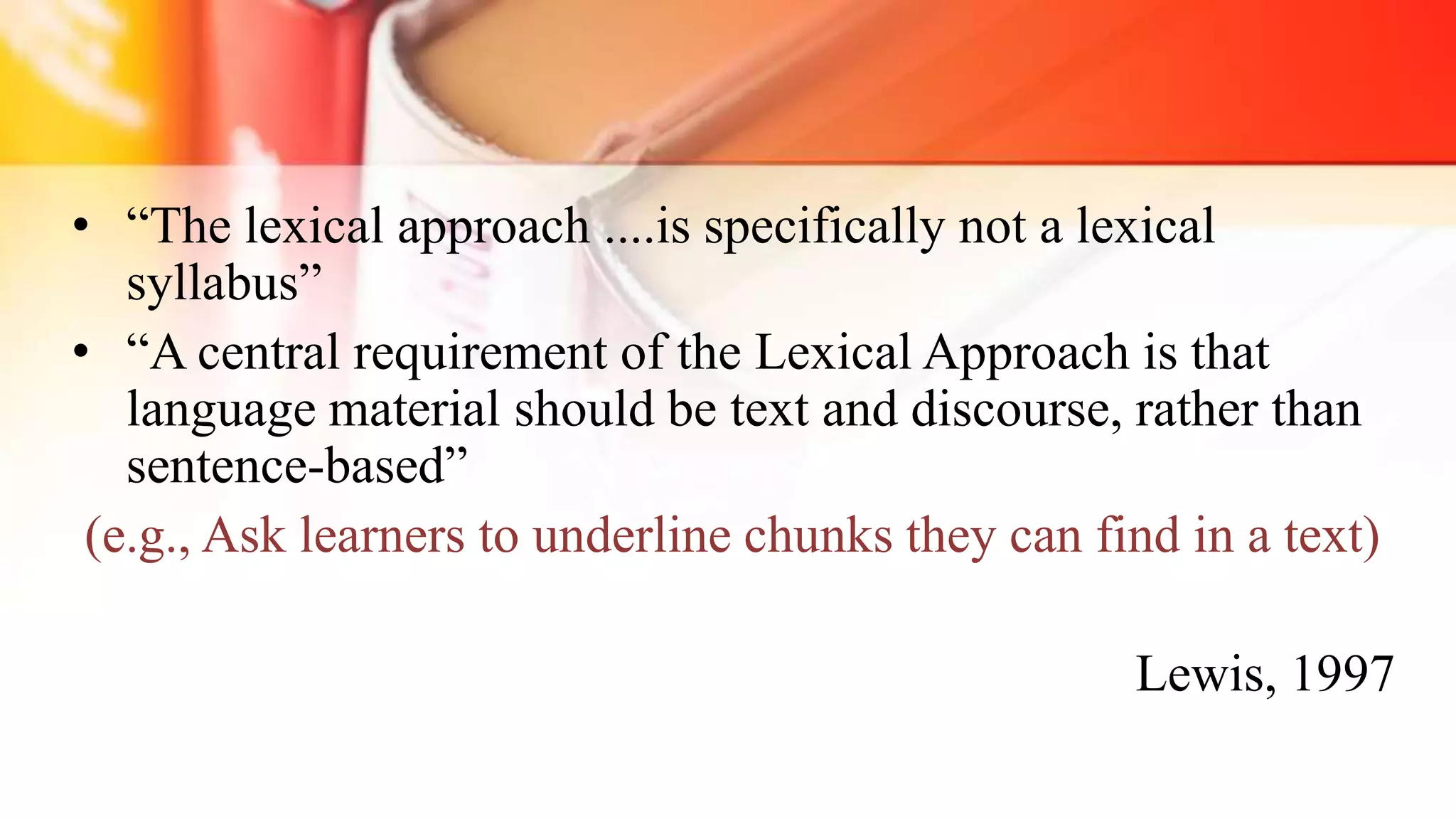 Lexical approach | PPTX