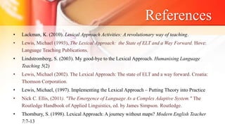 Lexical approach | PPTX