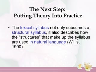 Lexical Approach To Second Language Teaching | PPT
