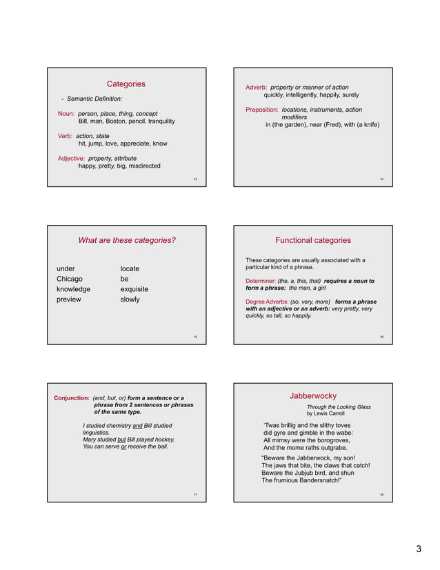 Lexical categories | PDF