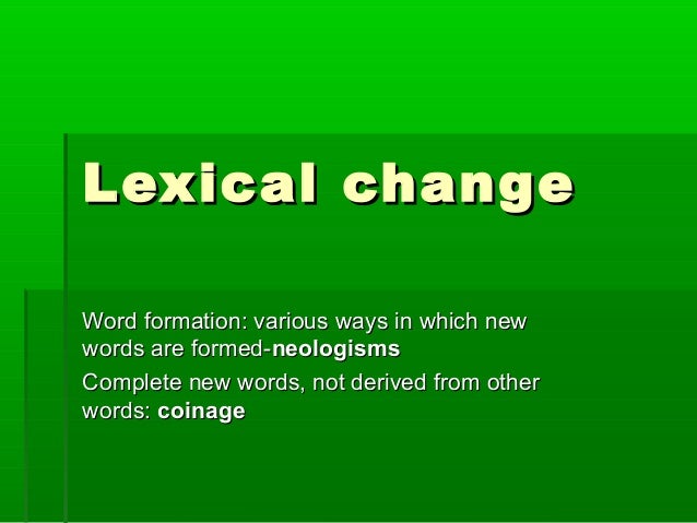 Lexical change