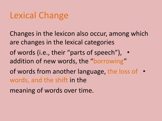 Lexical change | PPTX