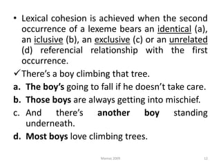 Lexical cohesion | PPTX