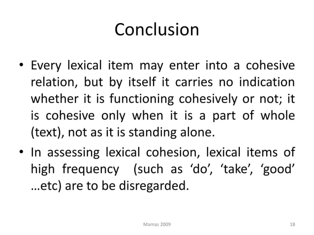 Lexical cohesion | PPTX