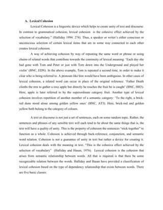 Lexical cohesion | DOCX