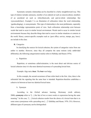 Lexical cohesion | DOCX