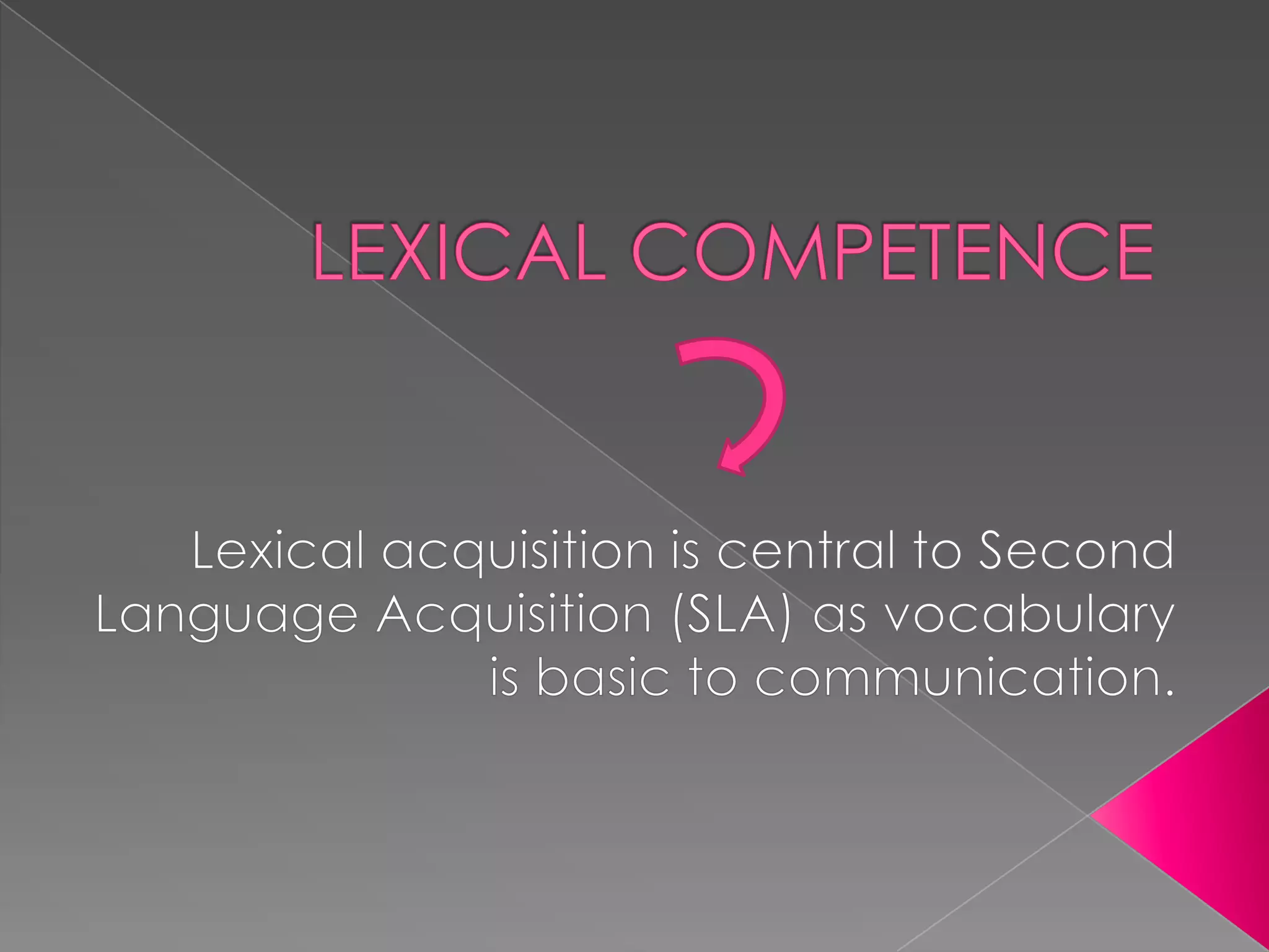 Lexical competence | PPTX