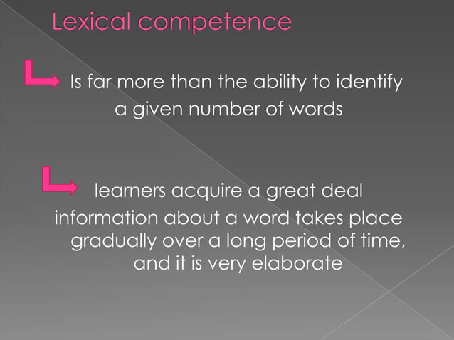 Lexical competence | PPTX